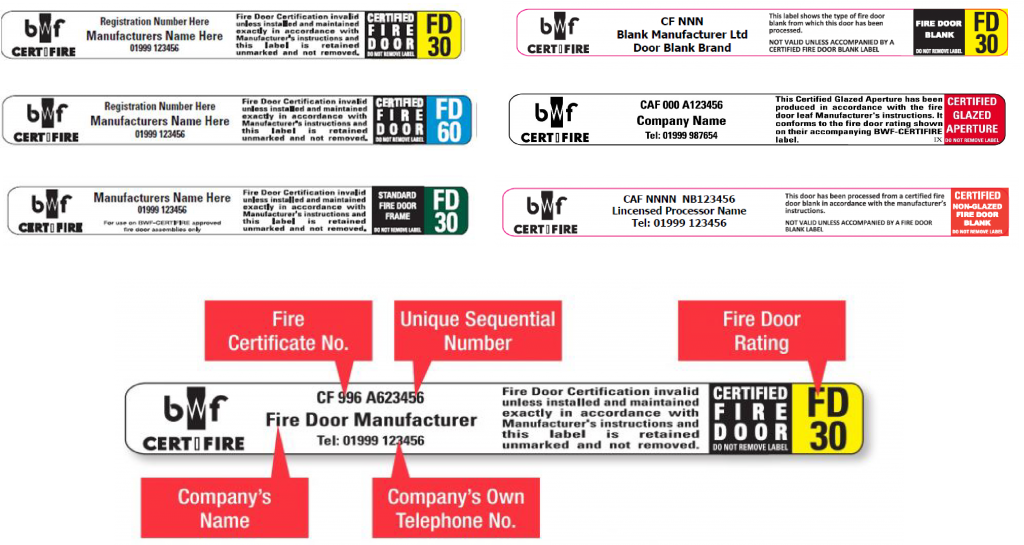 Fire Door Labels – A Guide | BWF Fire Door Alliance